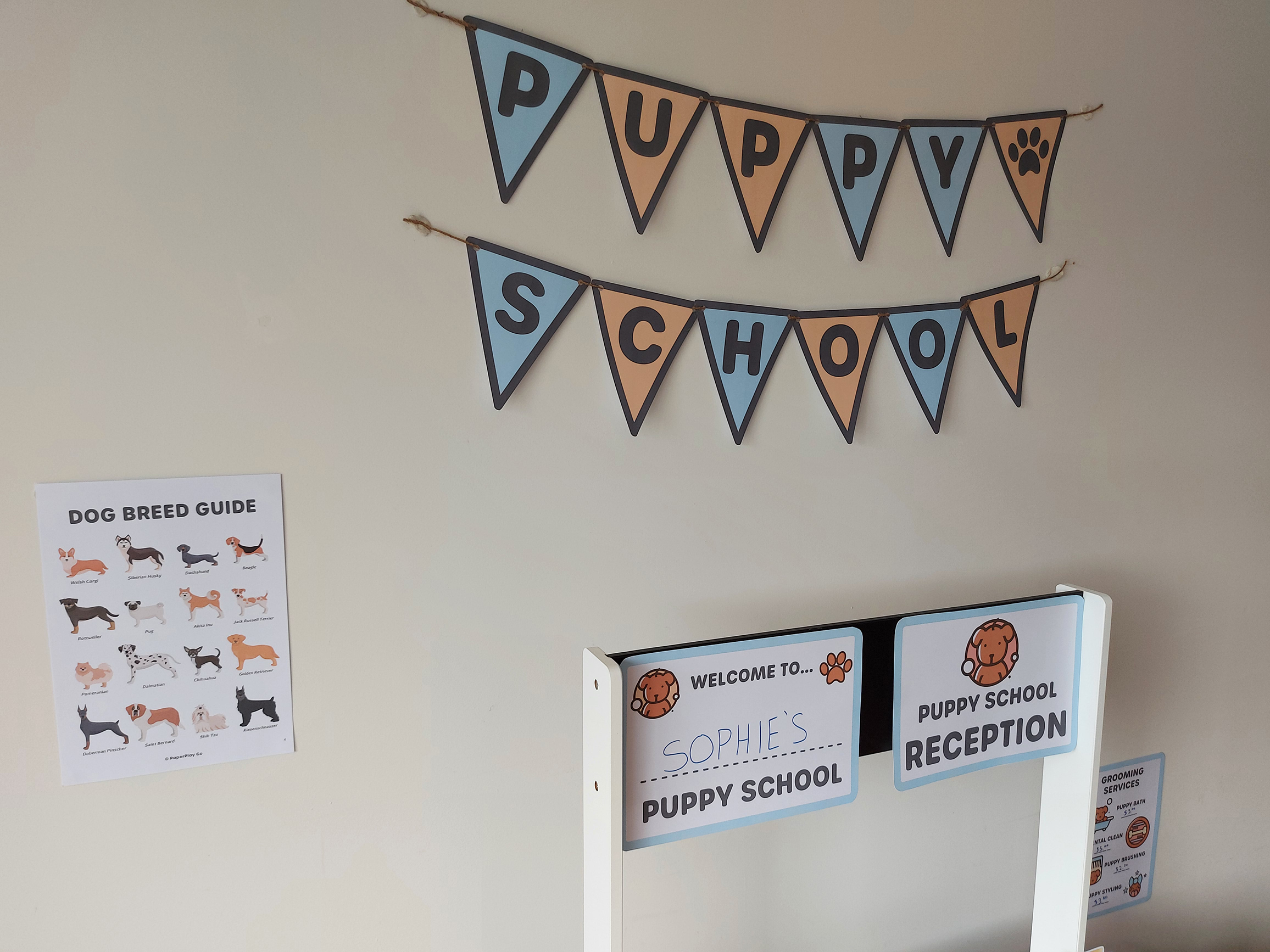 PRINTABLE PUPPY SCHOOL – PaperPlay.co